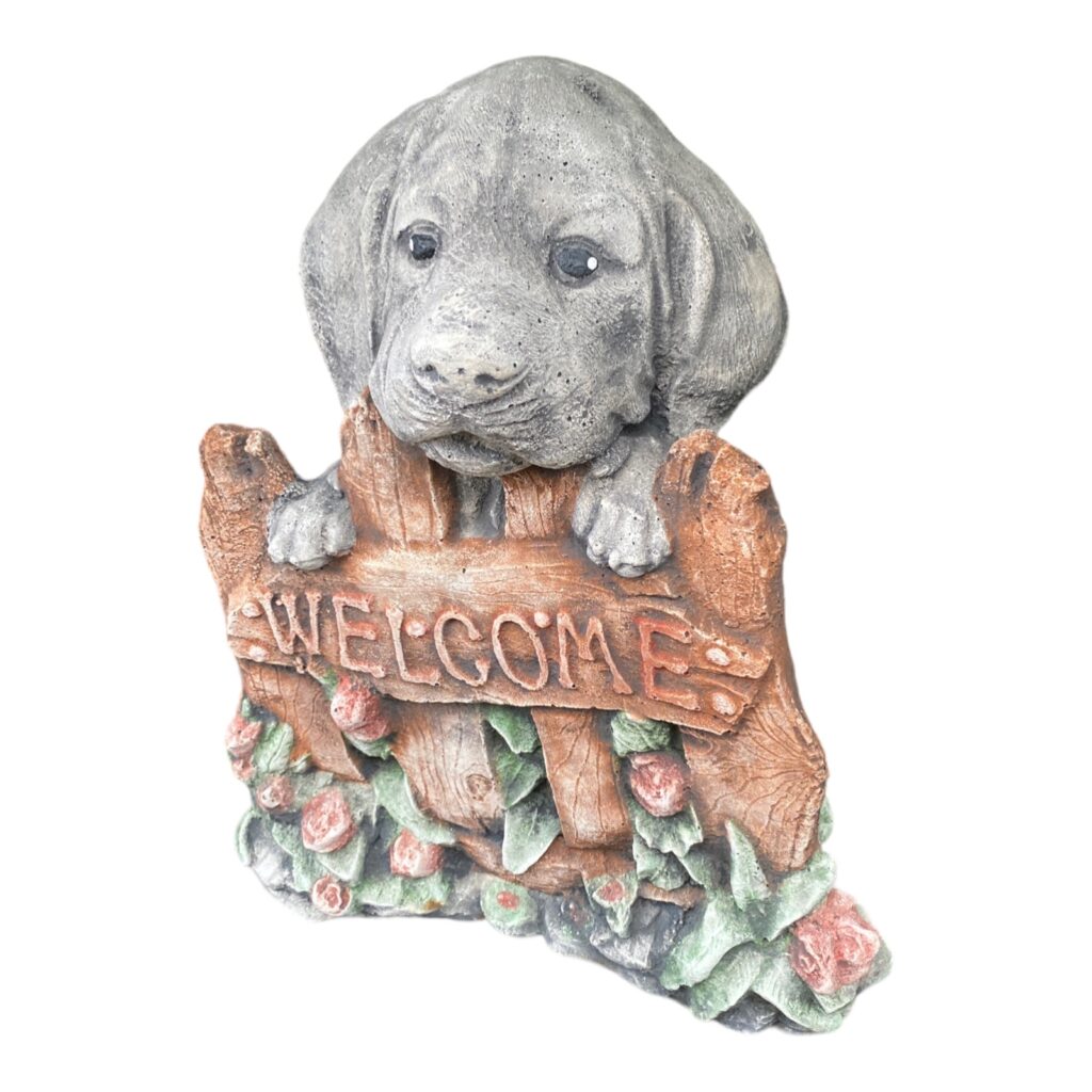 Dog Welcome Garden Statue Sign | Dog Statues